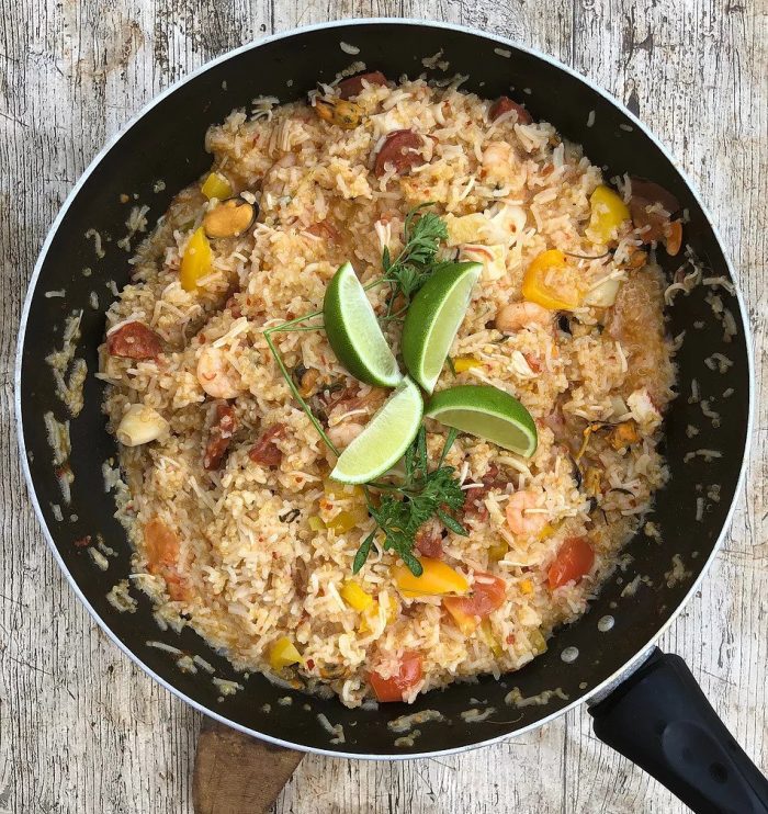 Chilli Seafood Paella with broth | British Broth Company