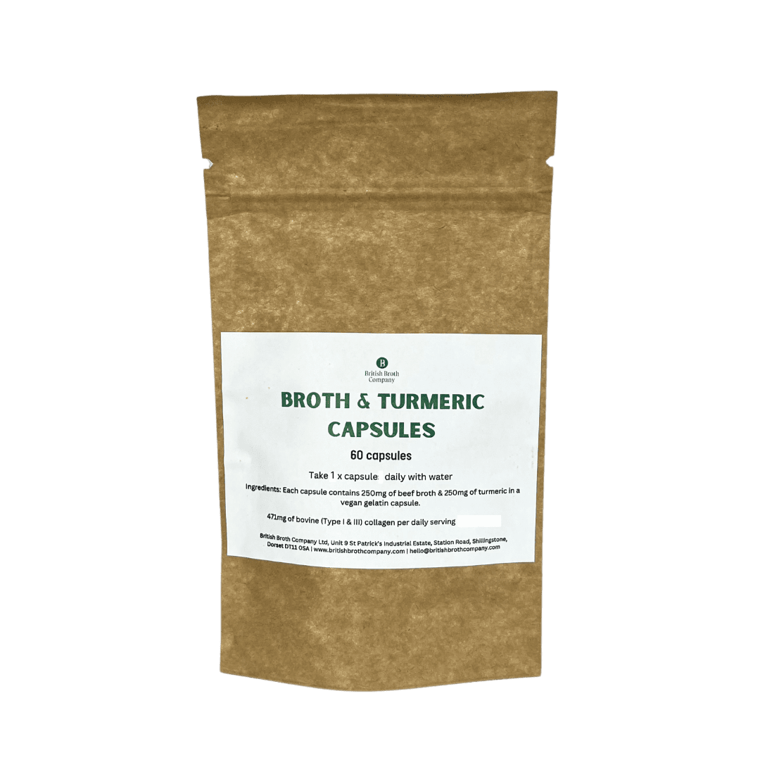 Beef Bone Broth & Turmeric Capsules | Natural Wellness
